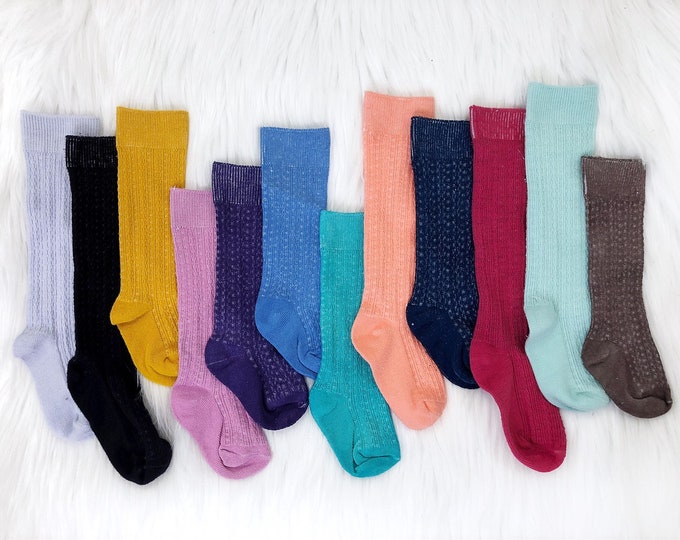 Baby Knee High Socks Baby Girl Boy Hand Dyed Rainbowcolors | Etsy