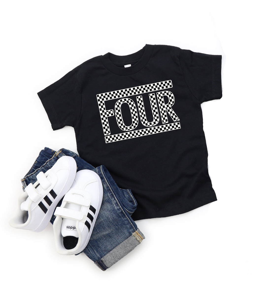 Warped Four Checkered Fourth Birthday Shirt Boys Warped Tour Theme ...