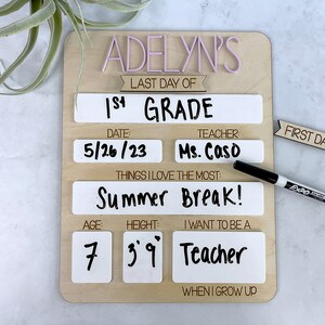 Changeable Back to School Sign and Last Day of School Sign ...