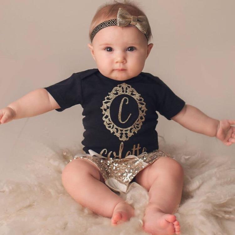 Baby Girl Shorts Gold Girls Shorts Gold Sparkle Shorts Gold - Etsy