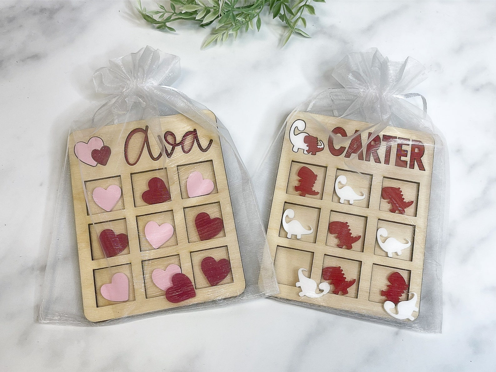 Valentines Day Gift for Kids Personalized Tic Tac Toe Boards With Bag ...
