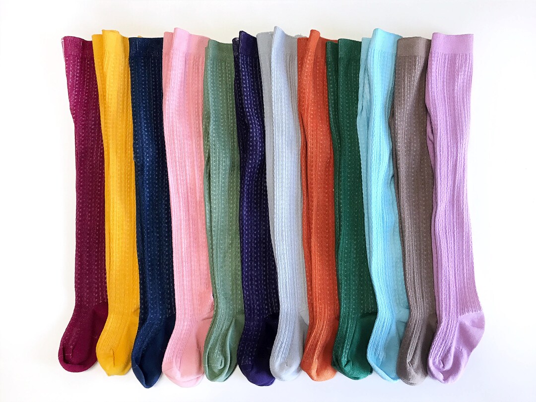 Cable Knit Tights Baby Tights Girls Hand-dyed Tights Baby Stockings ...