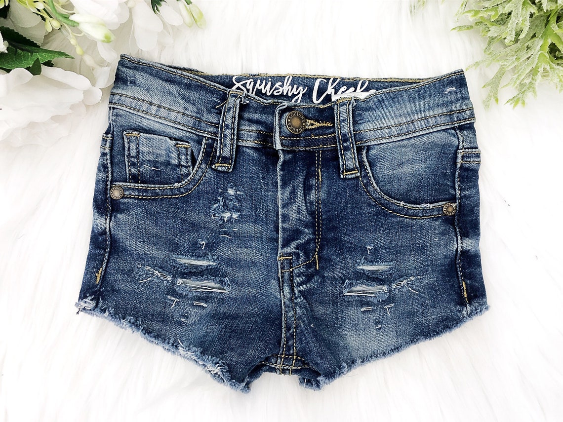 Girls Distressed Denim Shorts Baby Girl Shorts Jean Shorts - Etsy