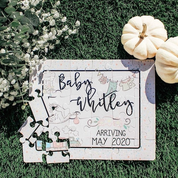 Baby Announcement Puzzle Pregnancy Announcement Personalized - Etsy