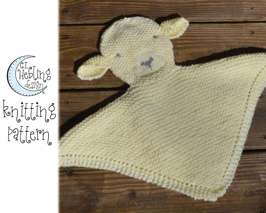 Lambkin Lovey Knitting Pattern: Baby Security Blanket Toy (PDF Pattern ...