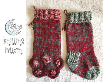 Paw Stocking PDF Knitting Pattern | Etsy