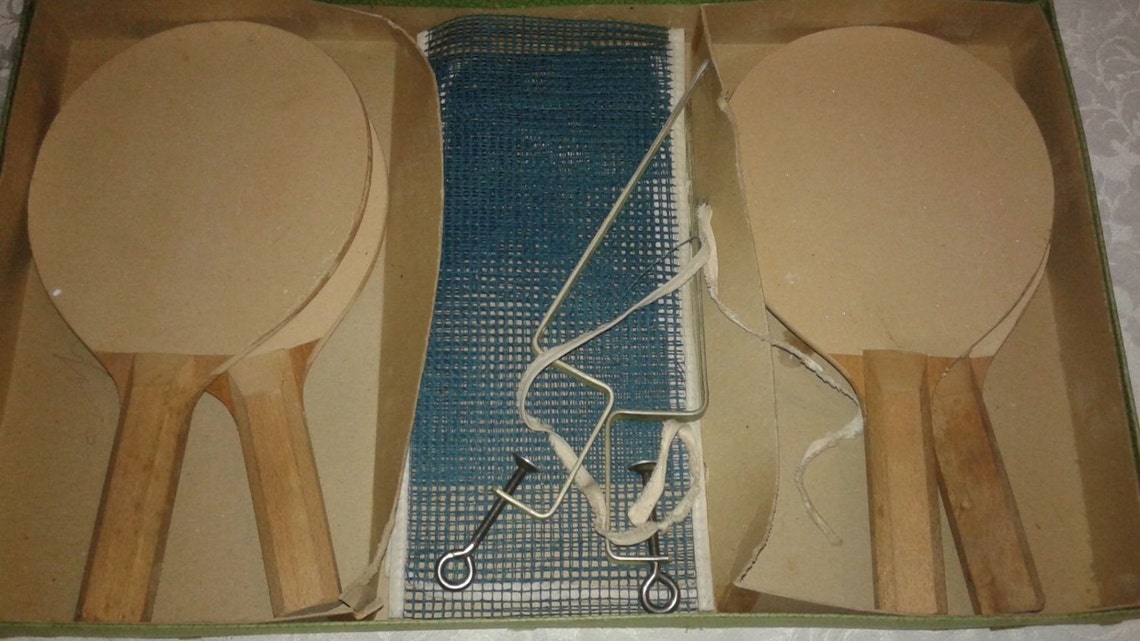 Antique 1930's Table Tennis Ping Pong Box Set FREE SHIP - Etsy