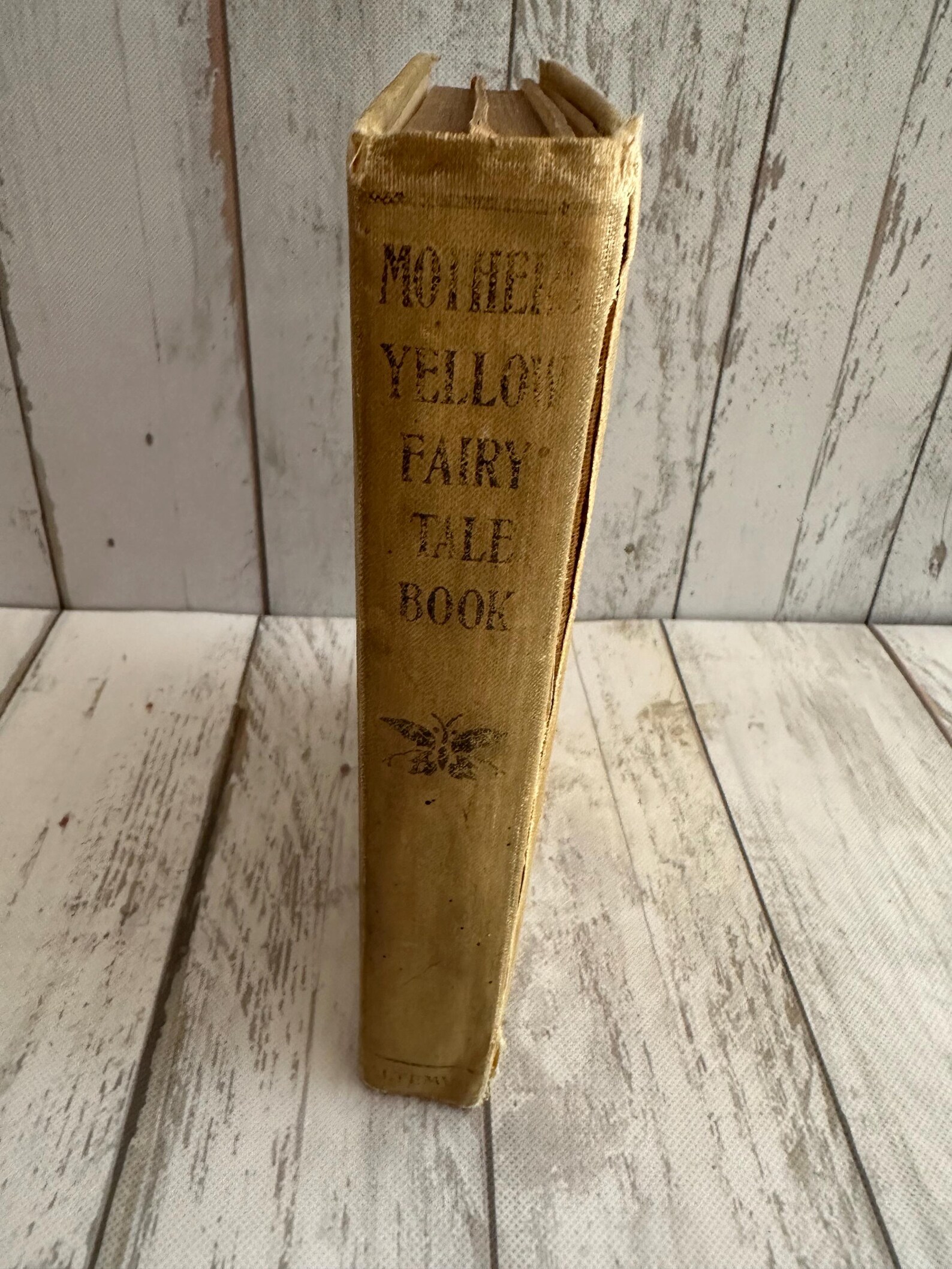 Mother's Yellow Fairy Tale Book ~ Antiquarian Hardcover 1905~ Worn ...