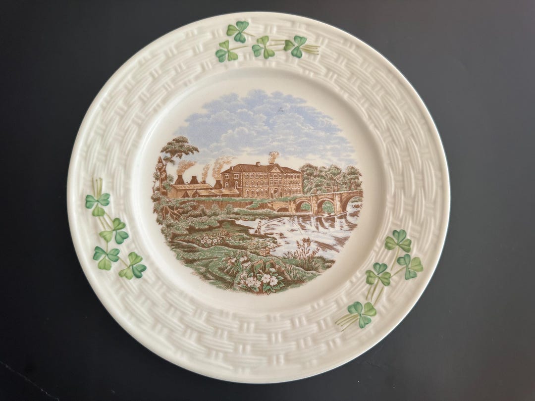 Belleek Archive Collection LE Pottery Scene 8.75" Plate~1606/2000 ...