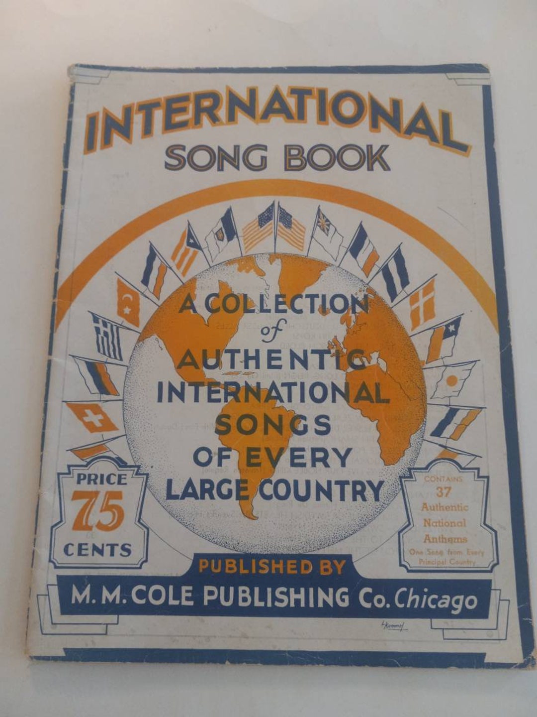 International Song Book~ Sheet Music for 37 World Wide National Anthems ...