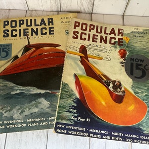 POPULAR SCIENCE Magazines 1933 and '34~ Intact~ Vintage Ads~ FREE ...