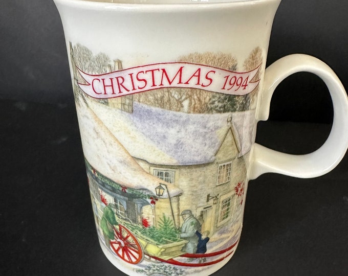 Dunoon Christmas 1994 Holiday Commemorative Mug~ Bone China~ Make in ...
