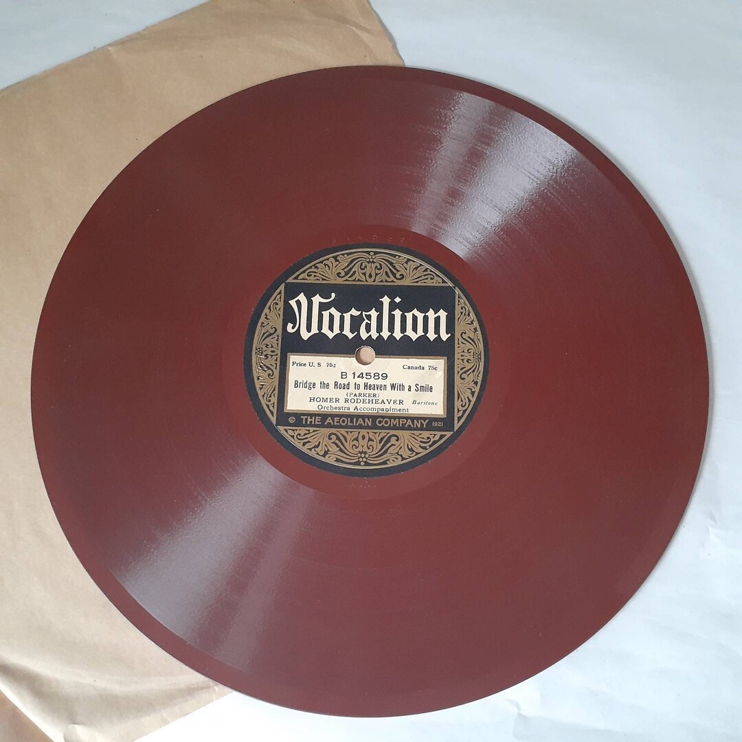 VOCALION 78 Record Vinyl B14589 Homer Rodeheaver Good Shape - Etsy