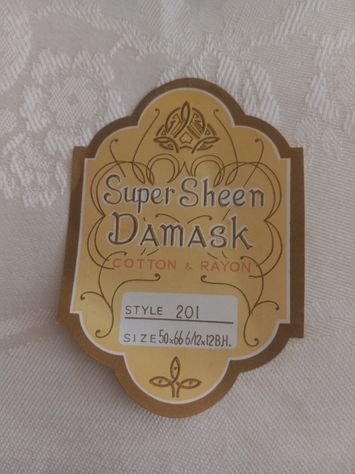 Vintage Imported Cotton/rayon Super Sheen Damask Set~ 66 X 50 ...