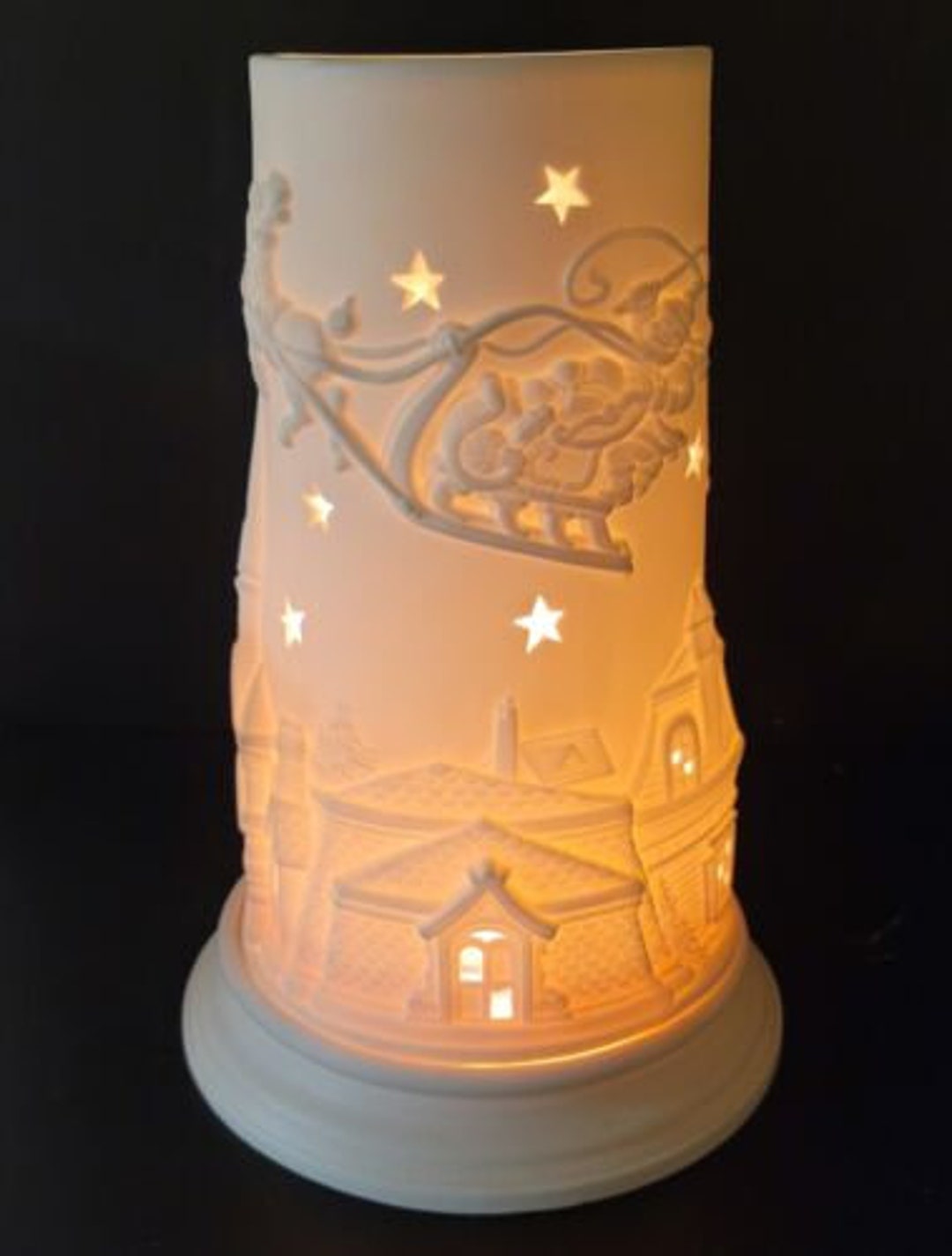 Dept. 56 Winter Silhouette winter Nights White Porcelain Candle ... Dept. 56 Winter Silhouette winter Nights White Porcelain Candle ...