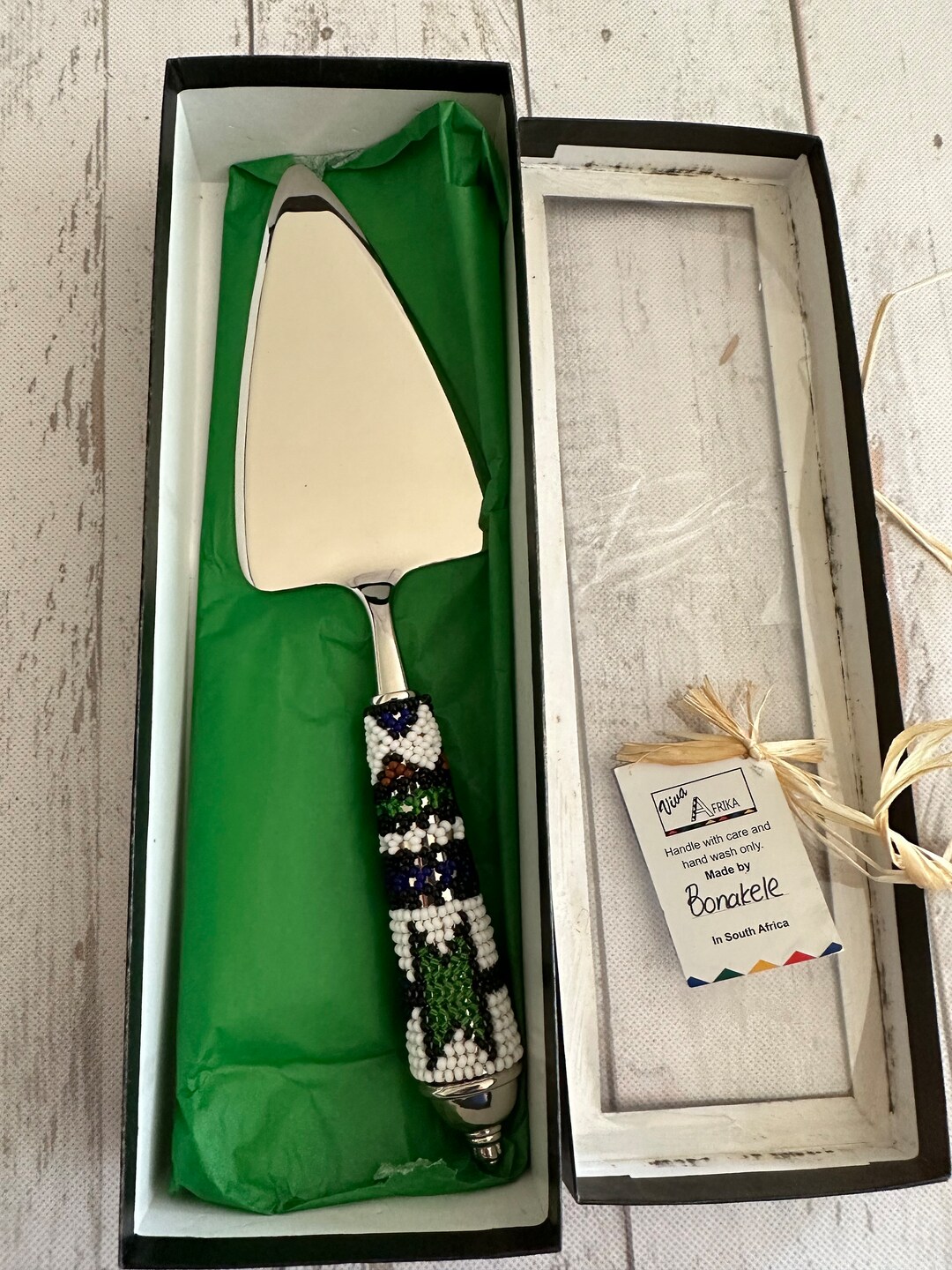 Viva Afrika Beaded Cake/pie Server Spatula South Africa Ndebele Tribe ...