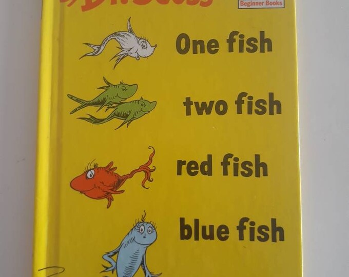 Dr. Seuss "one Fish Two Fish Red Fish Blue Fish" 1988 Hardcover ~ EUC ...