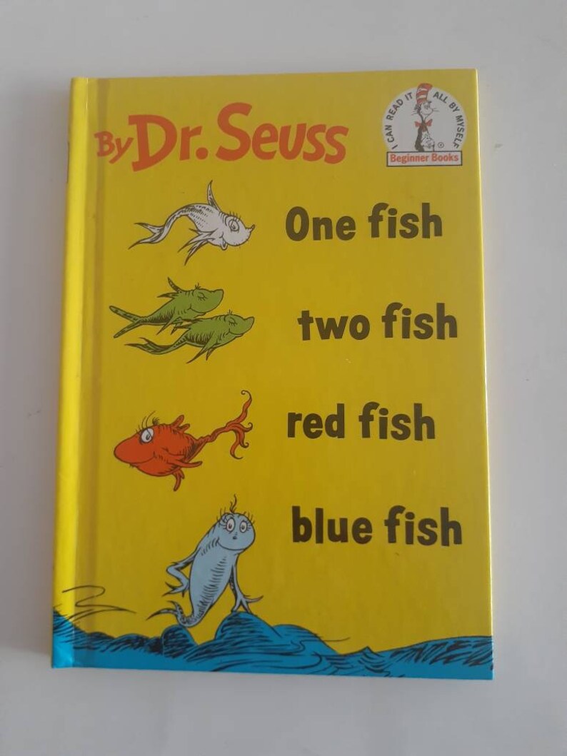 Dr. Seuss one Fish Two Fish Red Fish Blue Fish - Etsy
