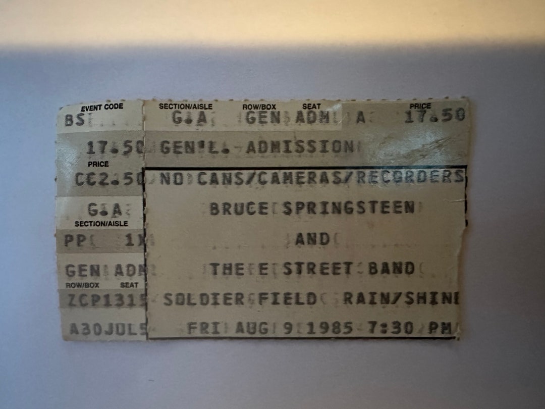 Bruce Springsteen and the E Street Band 1985 Ticket Stub ~ Chicago ...