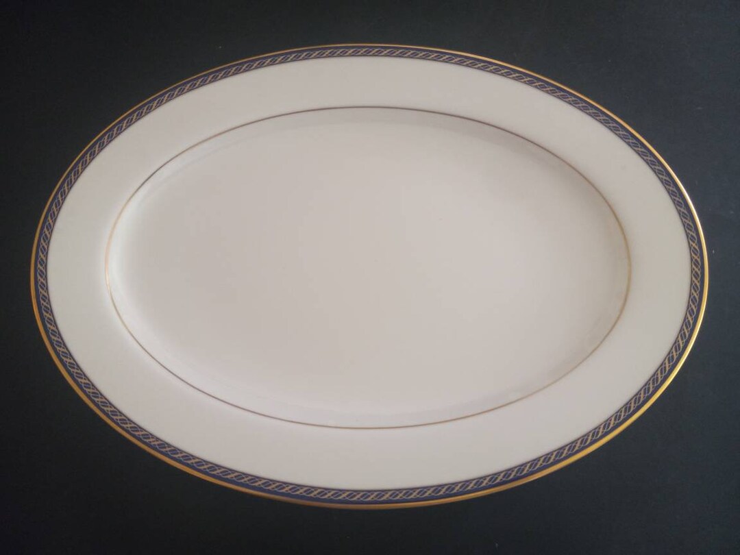 Lenox Elegant Presidential Collection "hamilton" 16" Oval Platter~ Gold ...