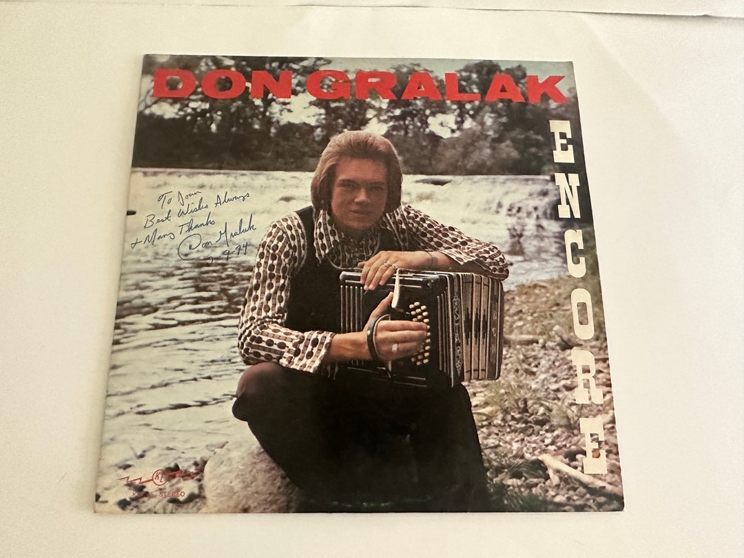 Don Gralak encore Vinyl Record LP 1974 SIGNED Accordion Polka Folk ...