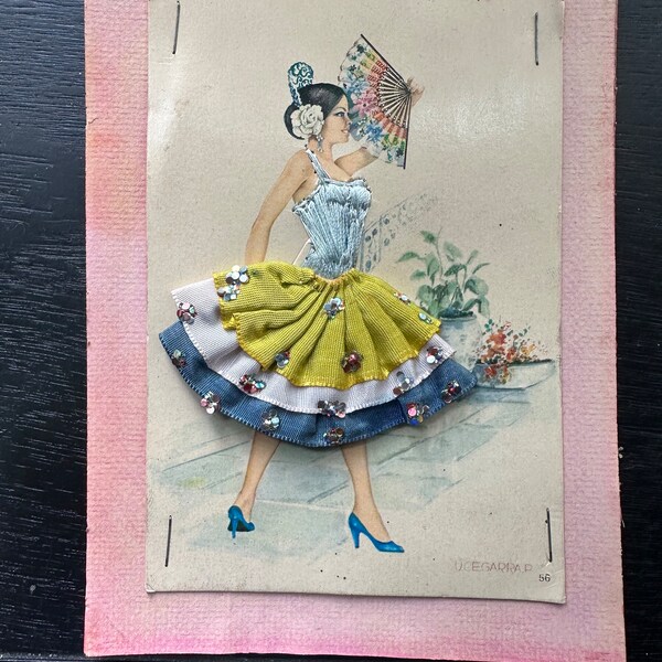 Embroidered Postcard - Etsy