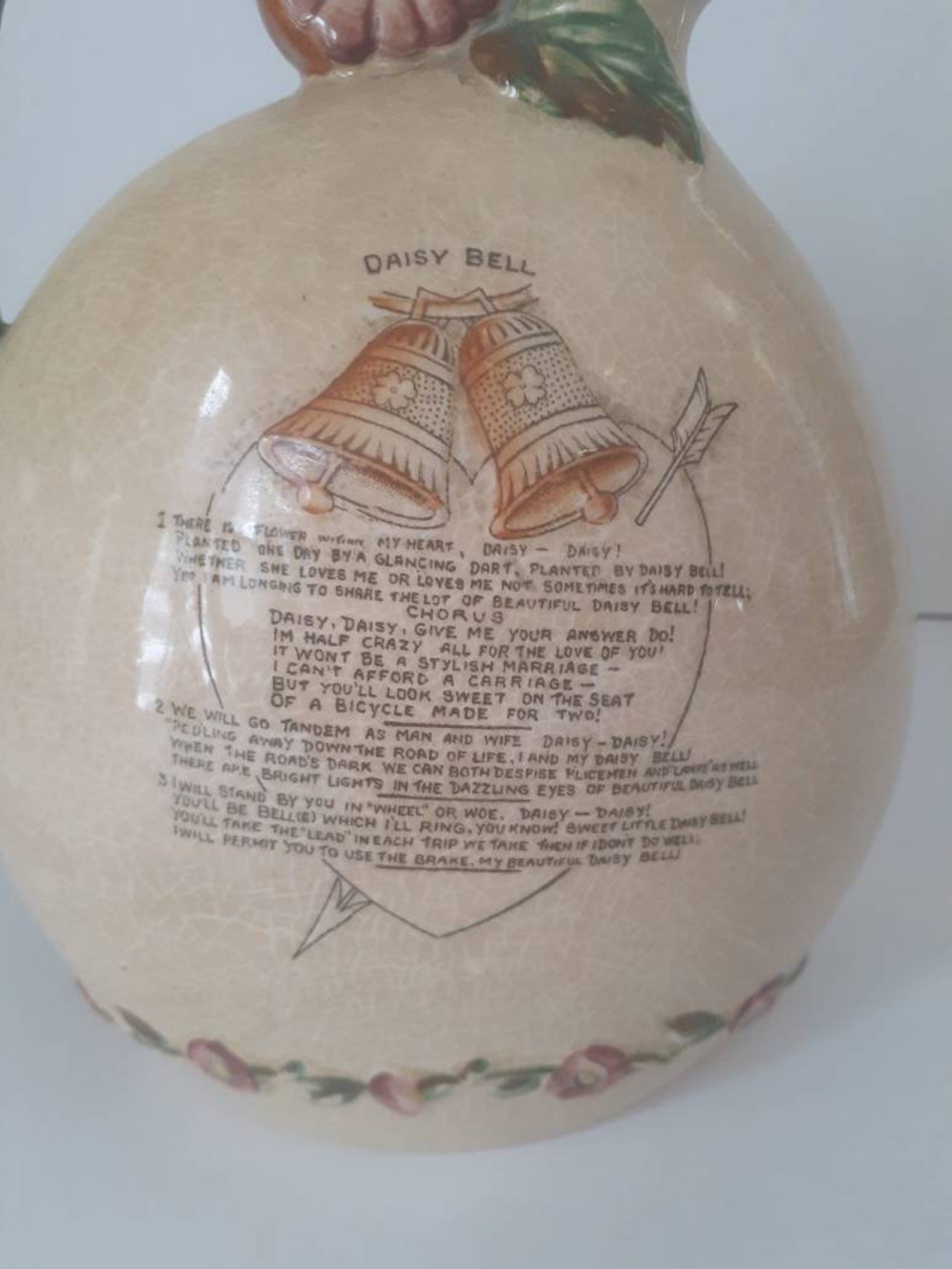 Vintage Crown Devon Fielding Daisy Bell Majolica Musical Jug - Etsy