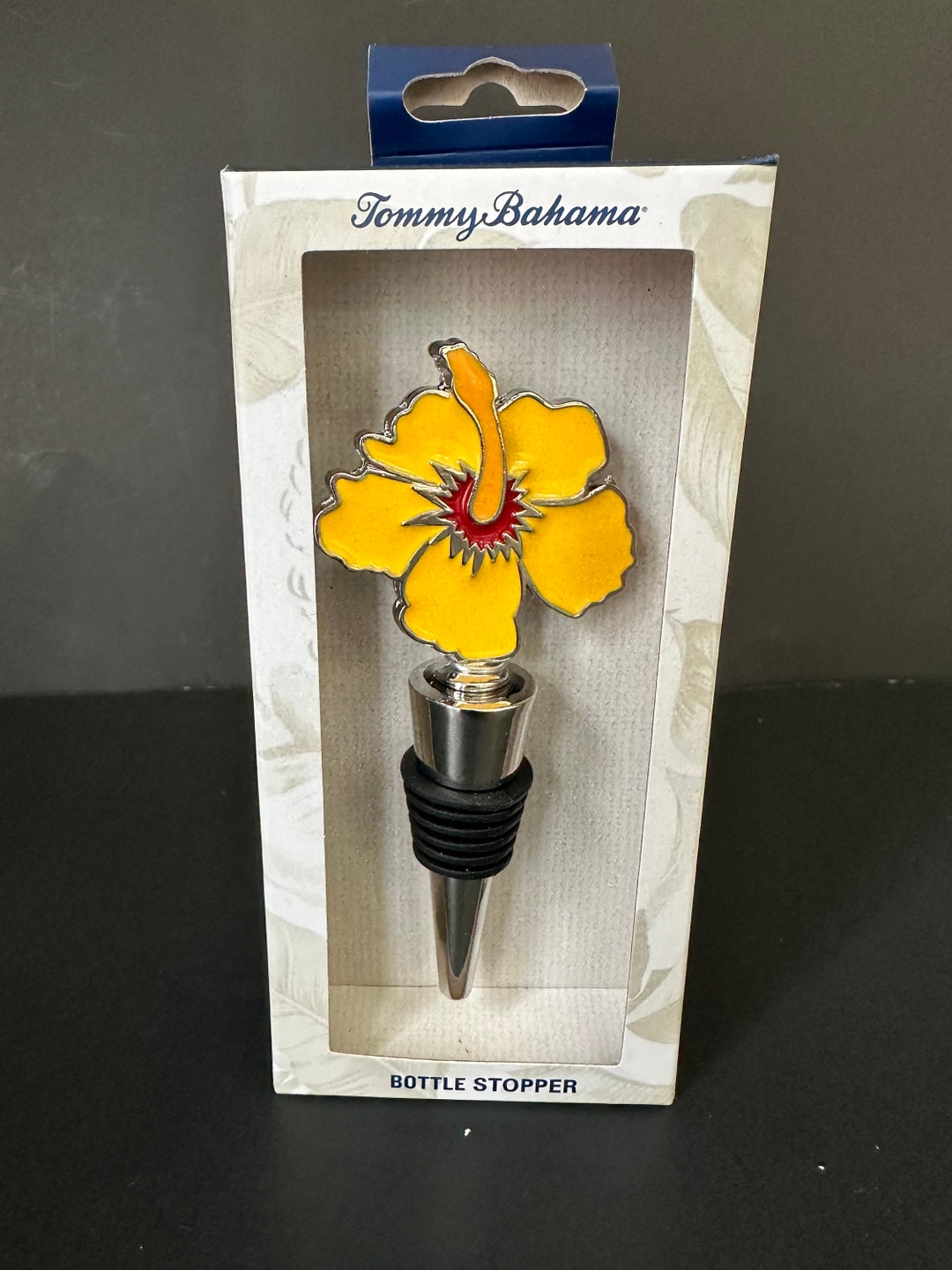 Tommy Bahama Bottle Stopper New in Package Yellow Flower Free Ship - Etsy