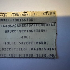 Bruce Springsteen and the E Street Band 1985 Ticket Stub ~ Chicago ...