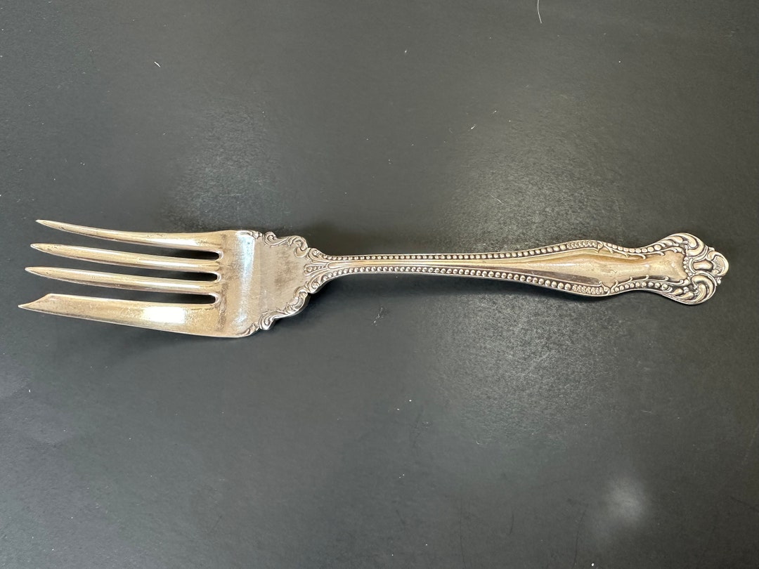 Antique Serving Fork Marked "extra Plate" With Slanted Prong~ 8.5 ...