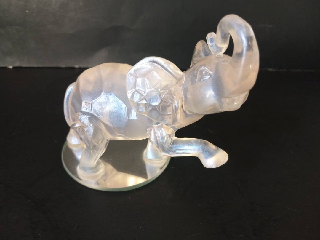 The Hamilton Collection Blake Jensen Elephant Figurine W/mirrored Base ...
