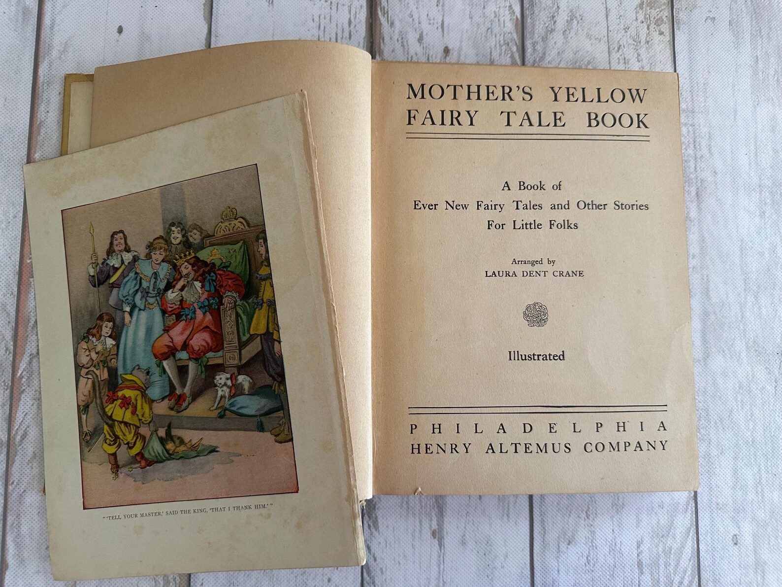 Mother's Yellow Fairy Tale Book ~ Antiquarian Hardcover 1905~ Worn ...