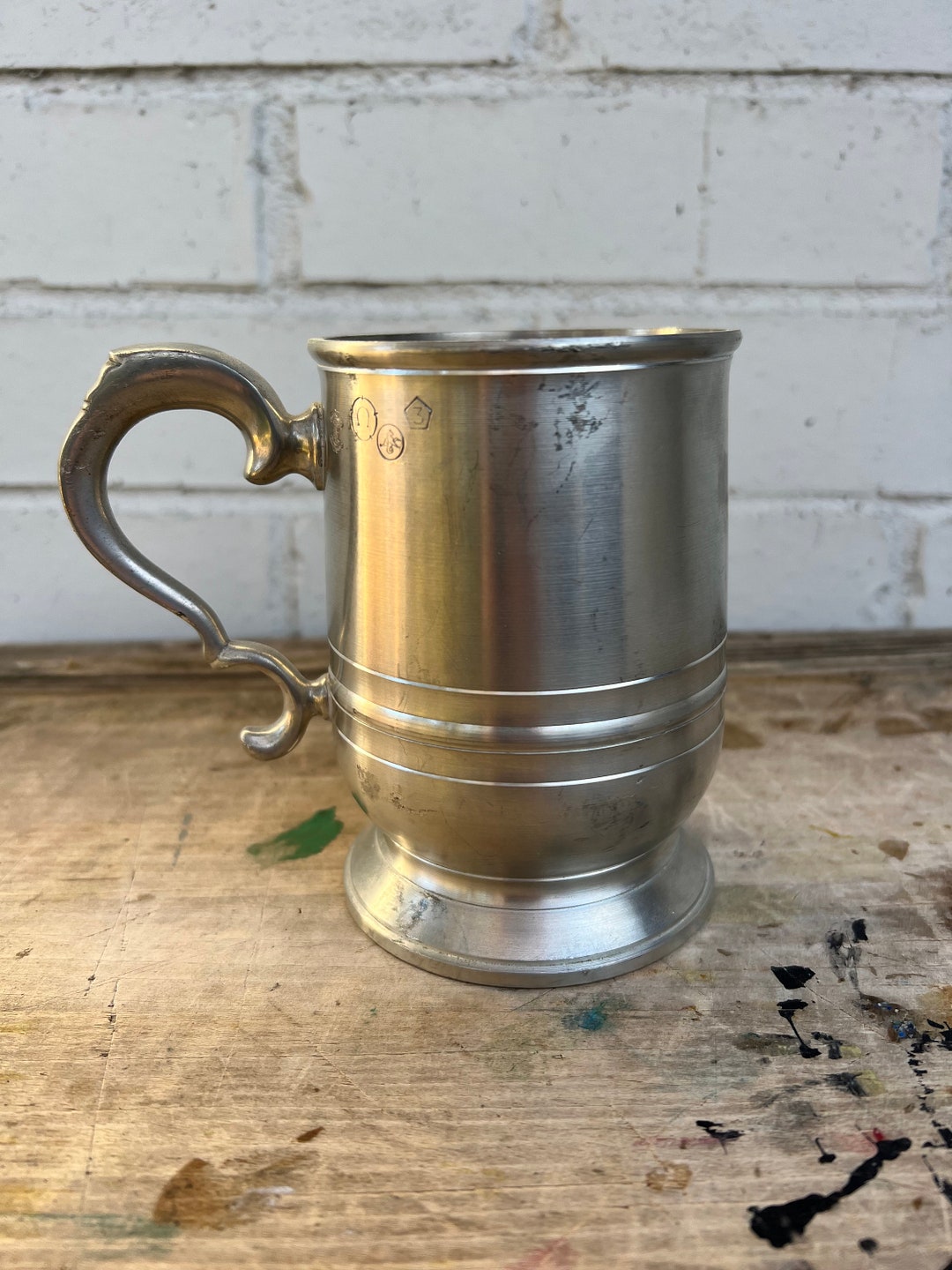 Vintage Pewter Stein Made in England Barware Beer - Etsy