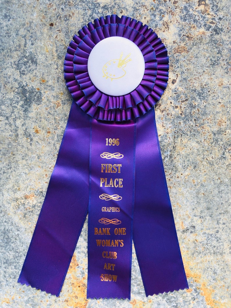 Satin Award Ribbons Trophy Award Art Ribbons Artist - Etsy