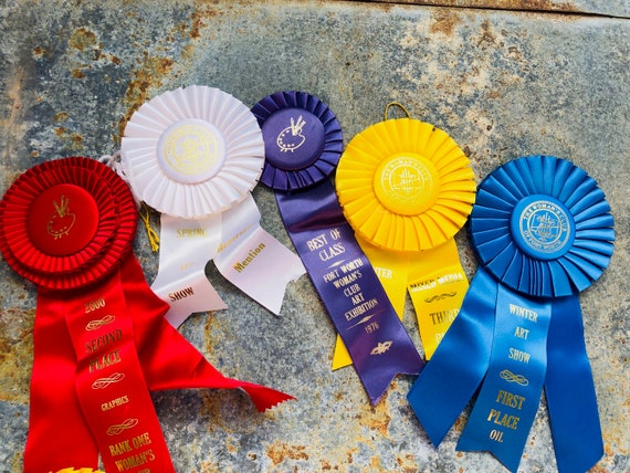 Satin Award Ribbons Trophy Award Art Ribbons Artist - Etsy