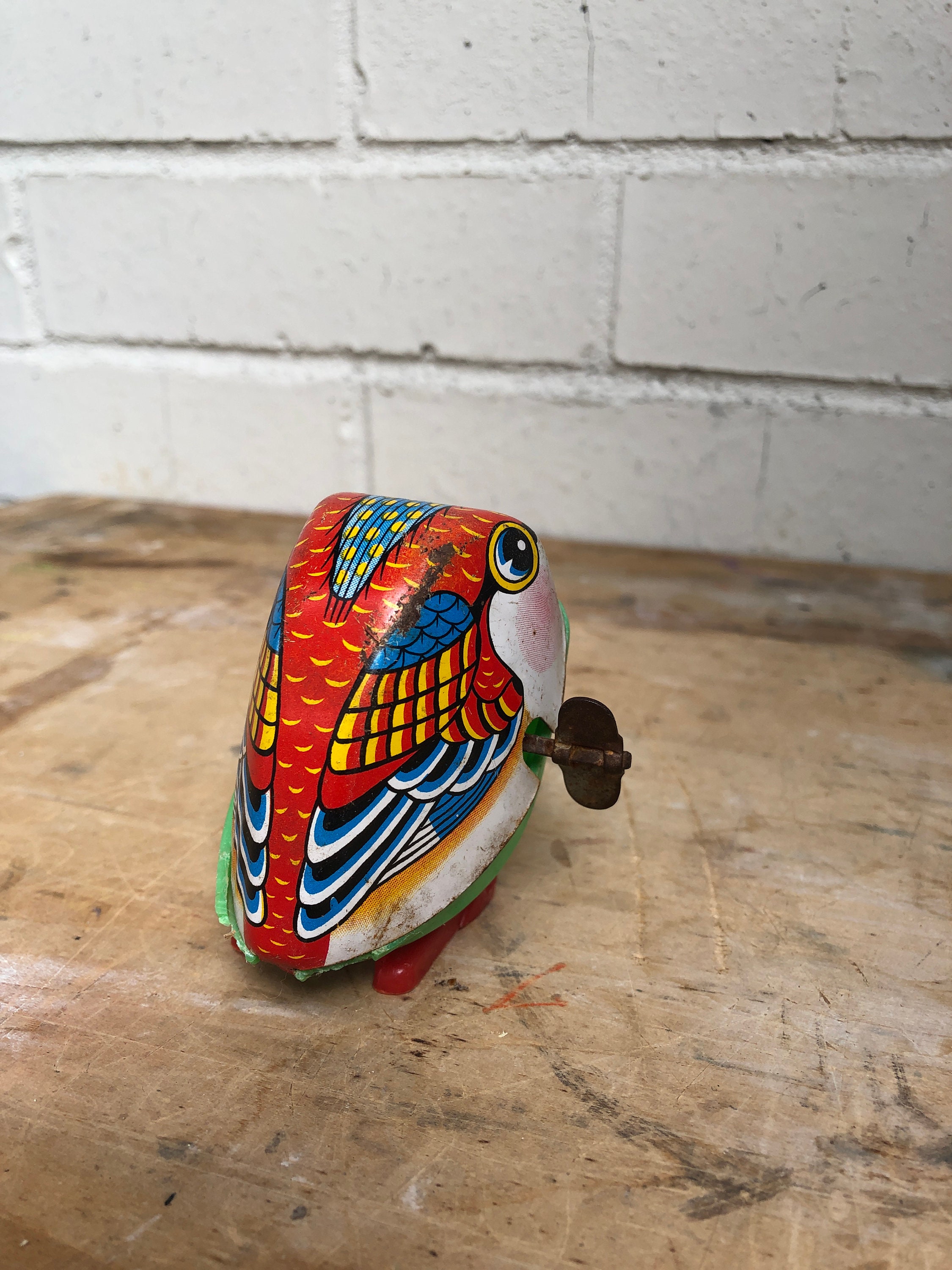 Vintage Tin Wind up Toy Bird Parakeet Child Collector | Etsy