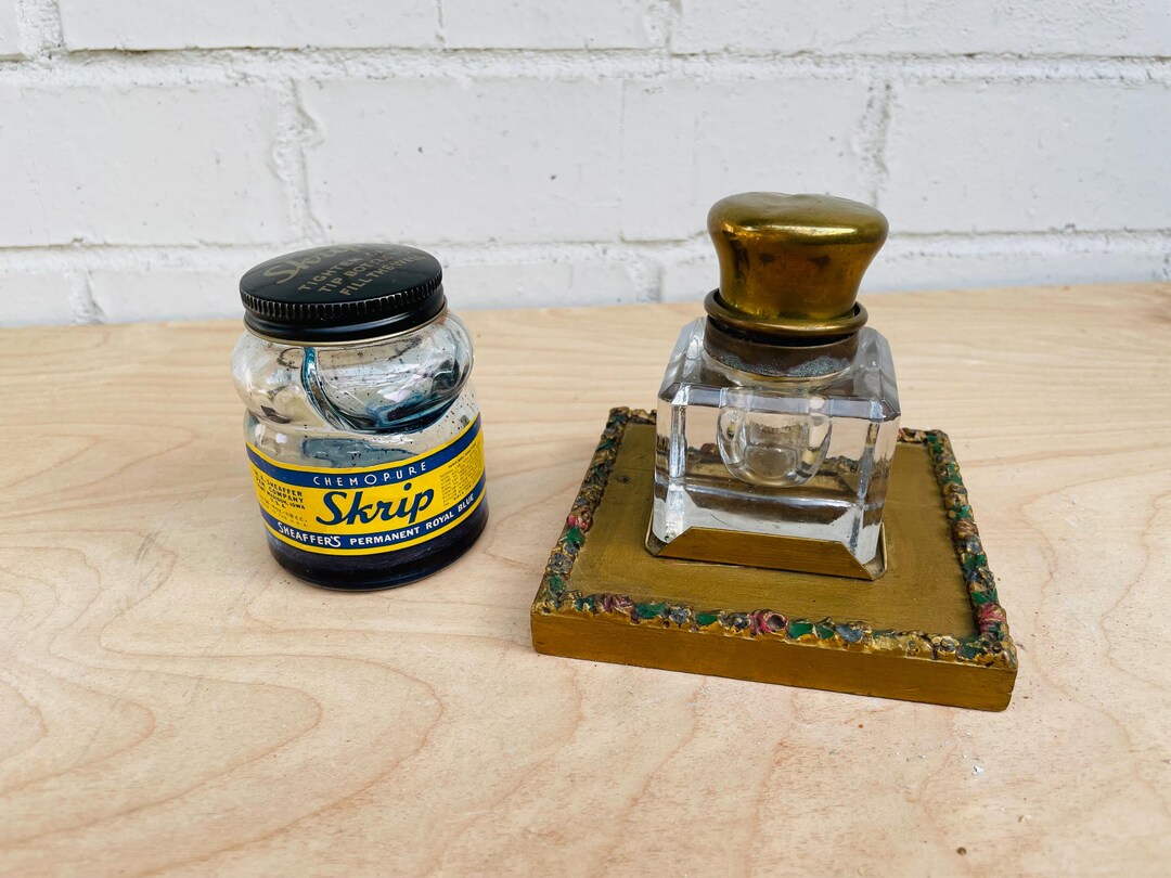 Vintage Ink Well - Letter Writing - Stationary - Brass Ink Well - Etsy