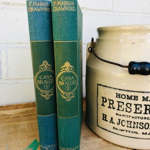 Vintage Book Set Green Blue Library | Etsy
