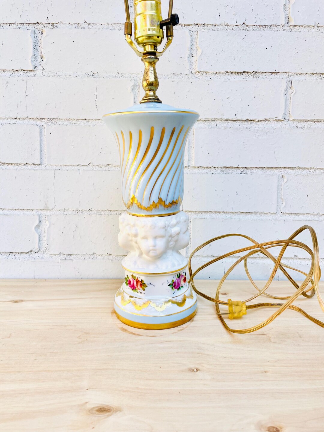 French Lamp-antique Lamp-porcelain Lamp-cherub-table Lamp - Etsy