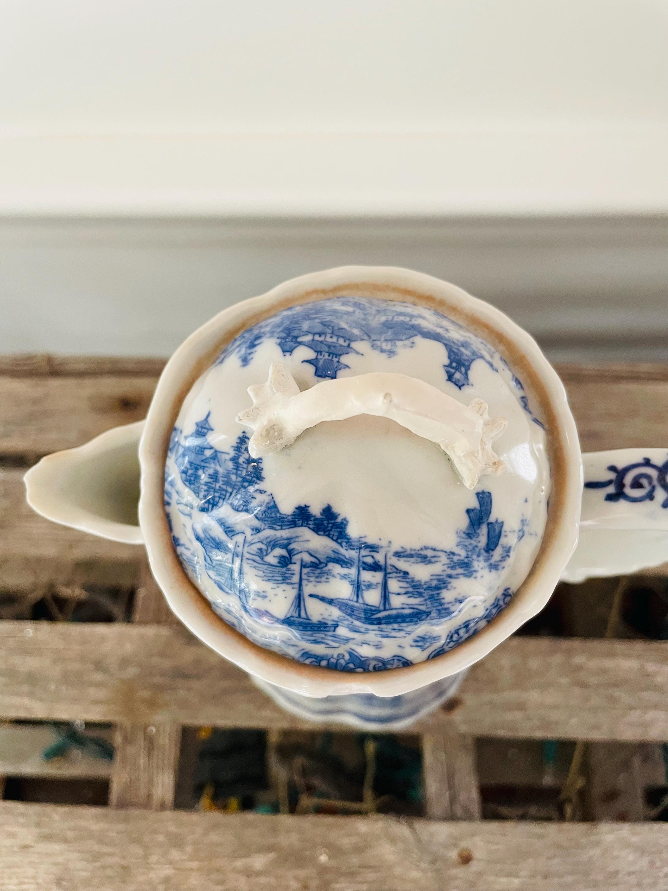 Delft Coffee Pot-pitcher- Vintage Delft - Kitchen Accessory-sailboat ...