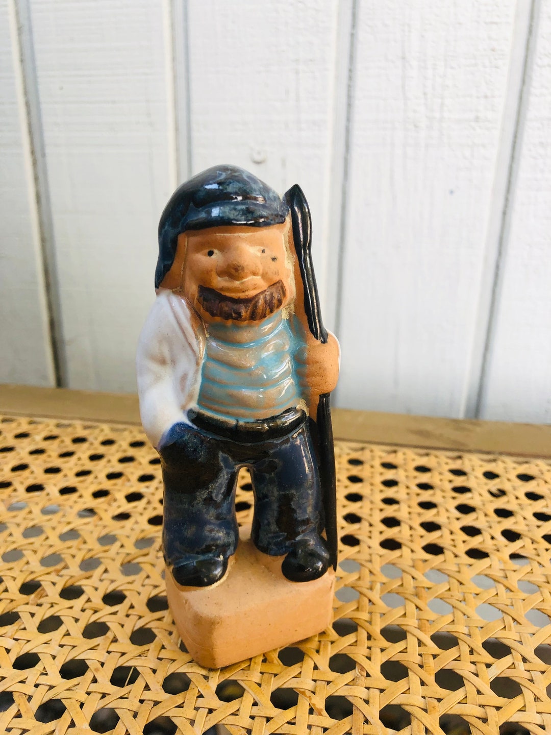 Vintage Sailor Figurine - Ceramic Nautical Figure - Fisherman Figurine ...