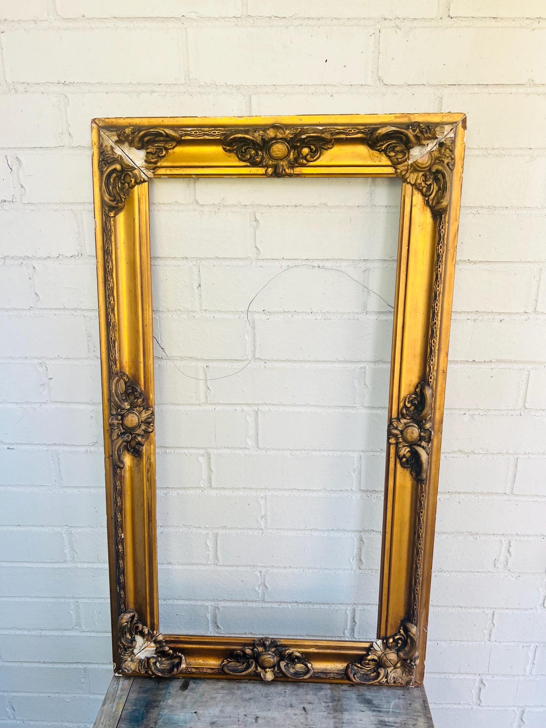 Antique Wood Frame - French Style- Antique Gold Frame- Antique Wood ...