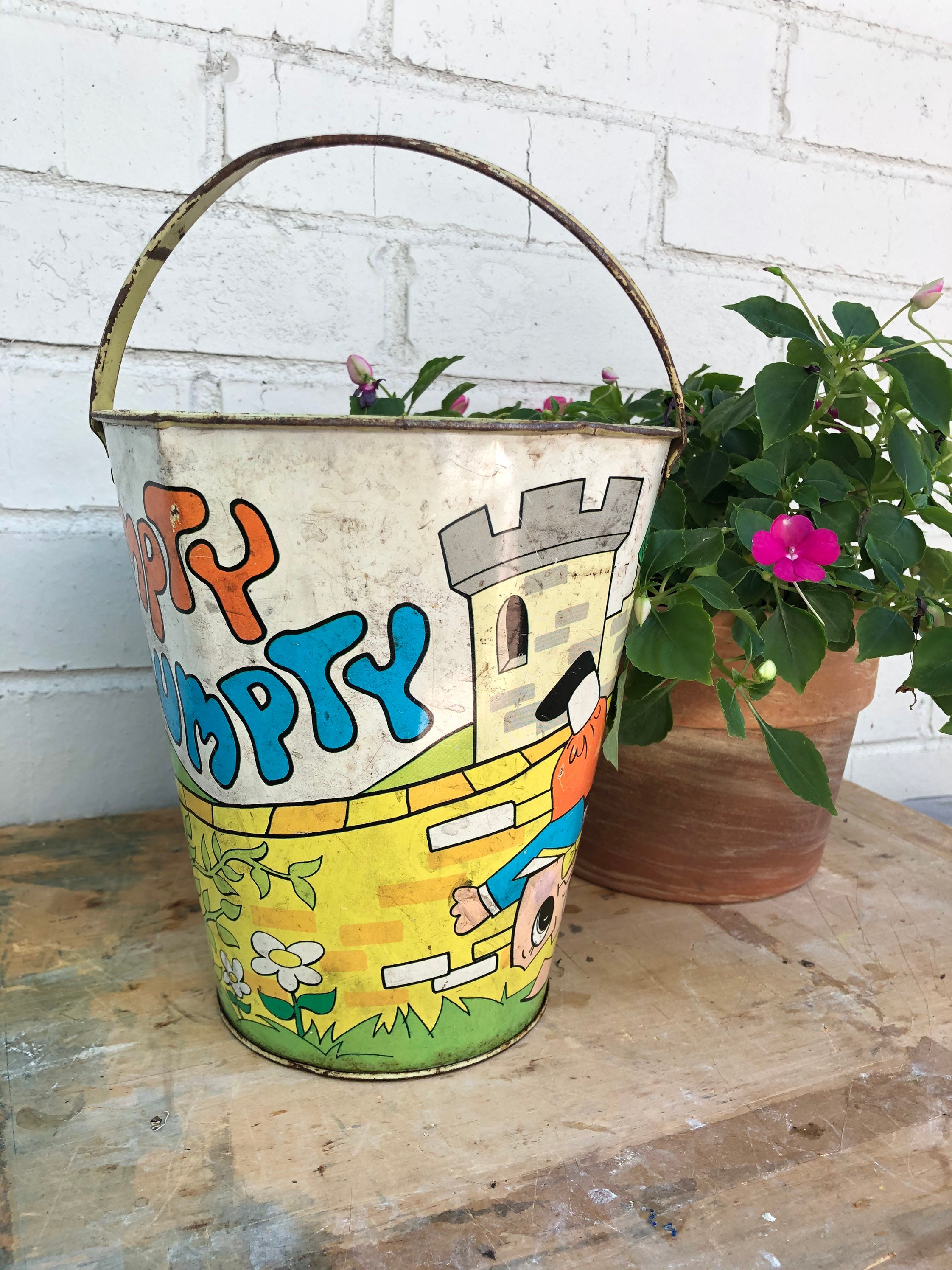Vintage Beach Pail Sand Bucket Child's Toy Humpty | Etsy