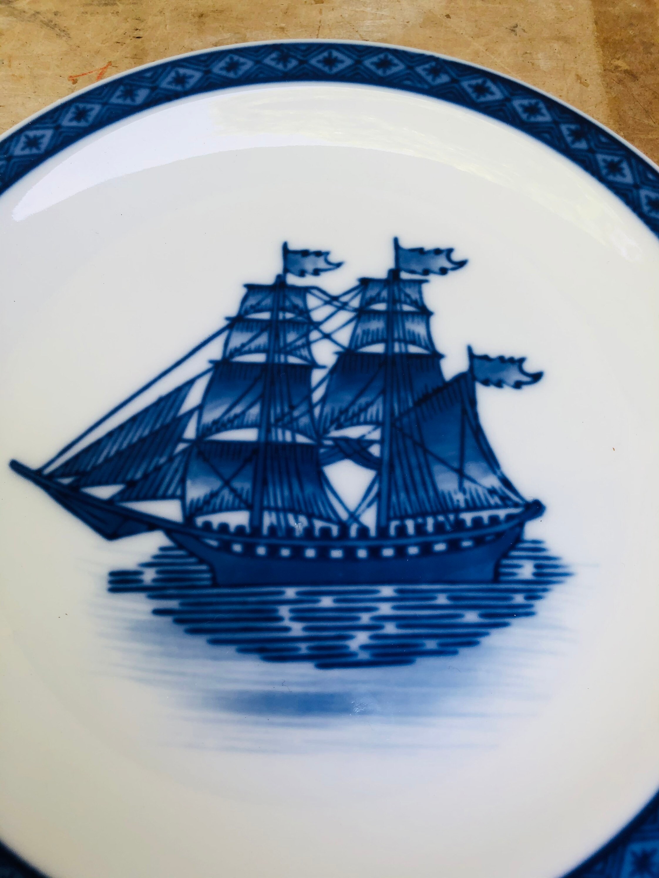 Sailboat Salad Plate China Nautical Decor Coastal Decor | Etsy