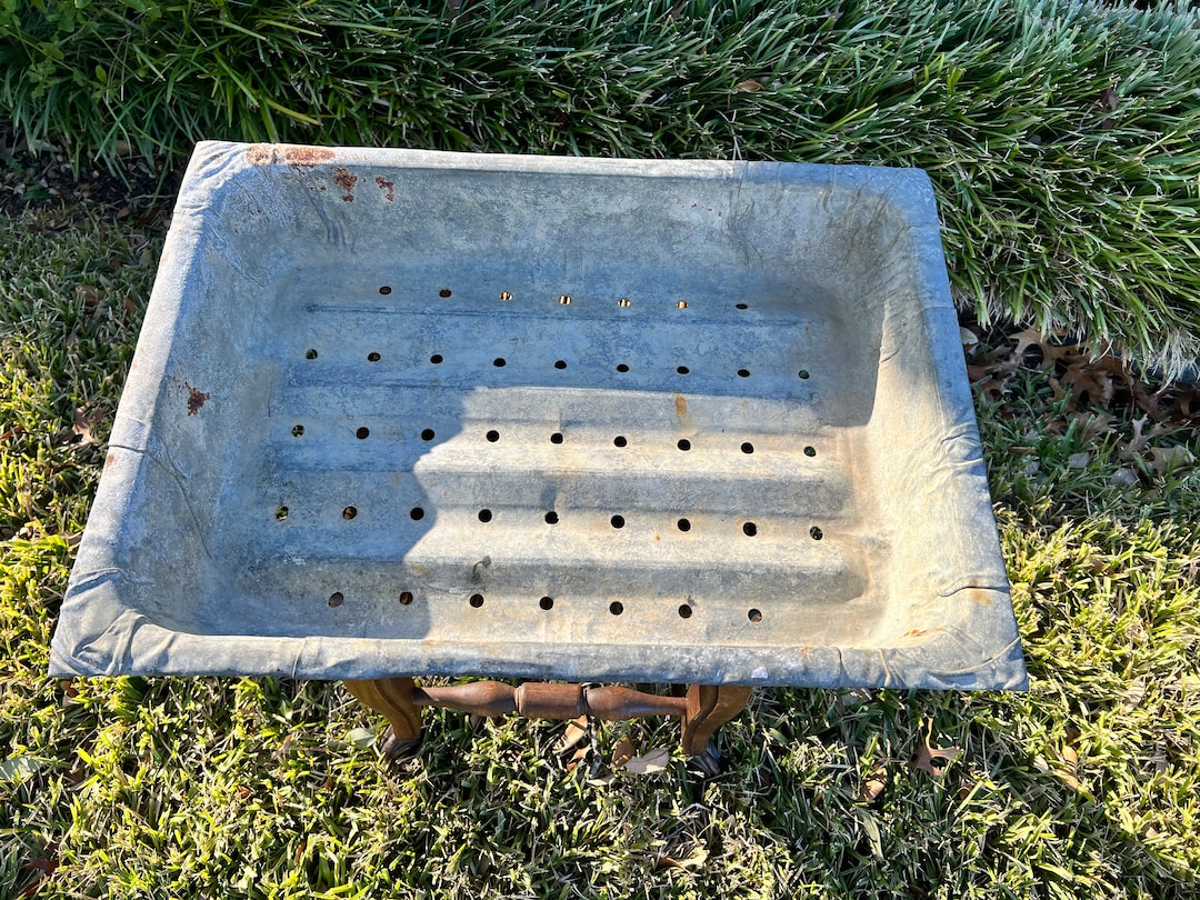 Zinc Sink Washstand Sink Drain Sink Antique Sink Vintage Sink Garden - Etsy
