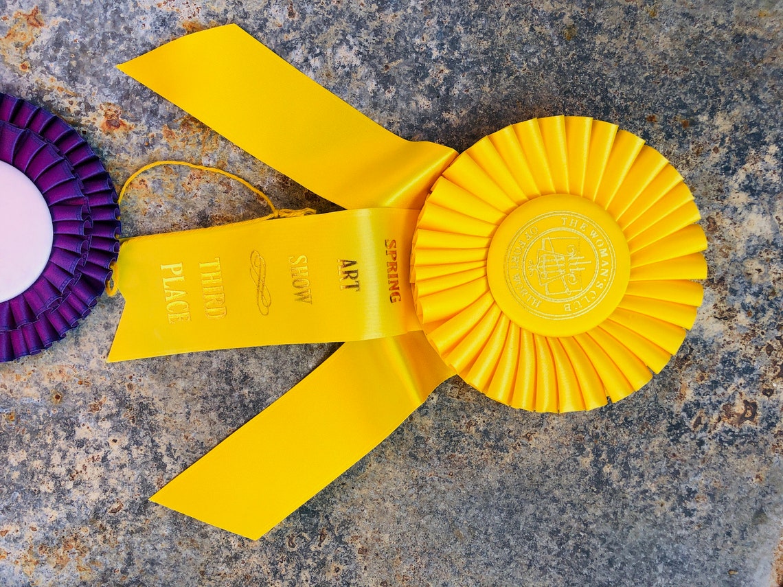 Satin Award Ribbons Trophy Award Art Ribbons Artist - Etsy