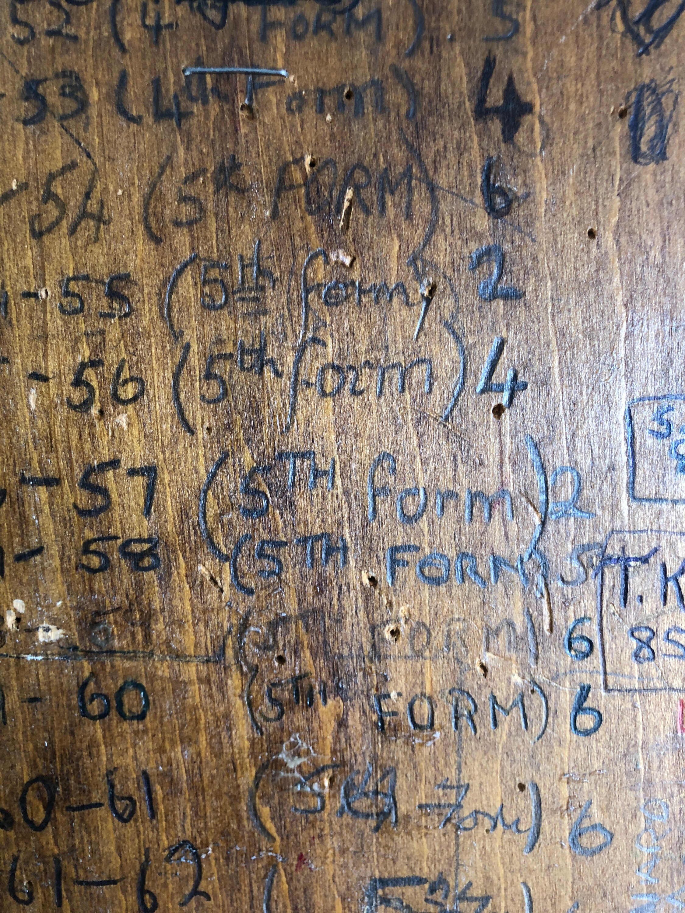 School Desk Graffiti