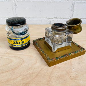 Vintage Ink Well - Letter Writing - Stationary - Brass Ink Well - Etsy