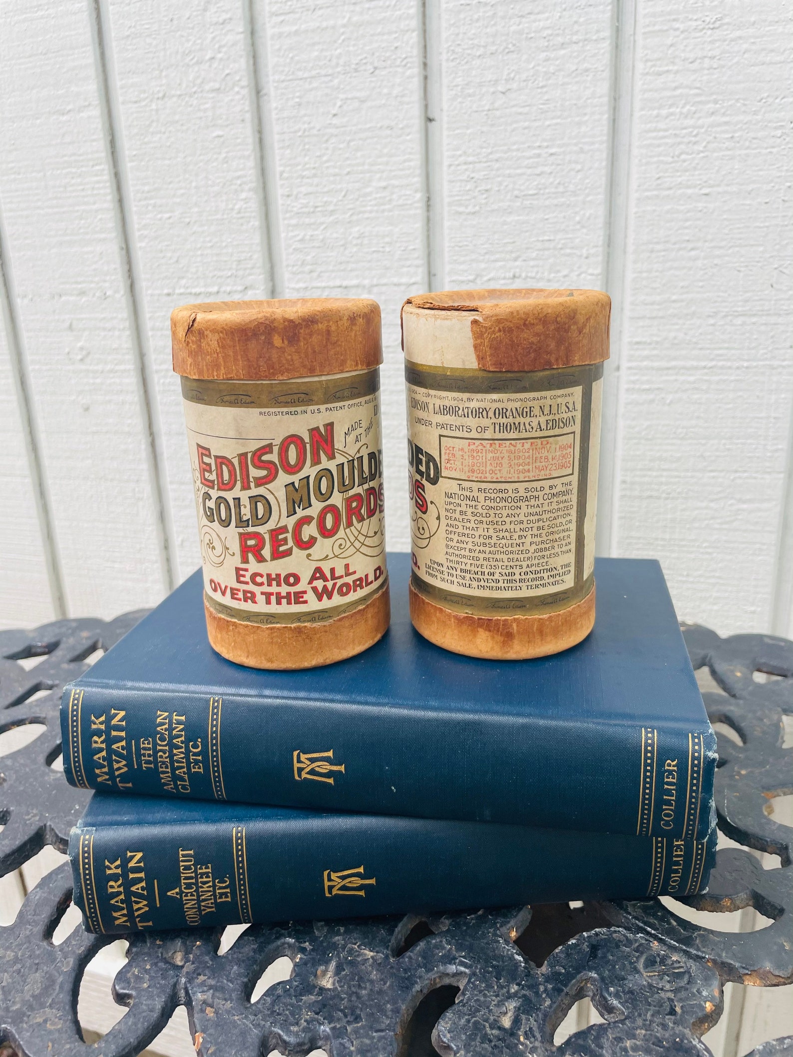 Edison Gold Moulded Records Container - Etsy