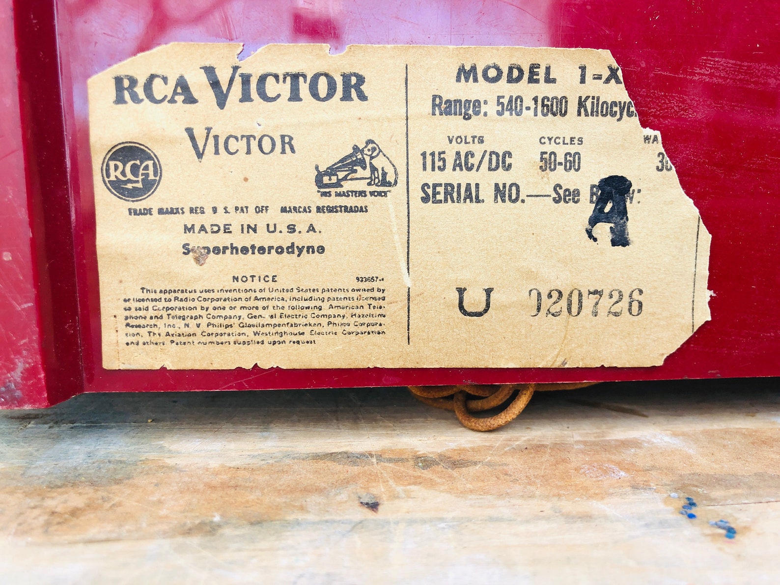 RCA Victor Red Radio Vintage Electric With Cord - Etsy